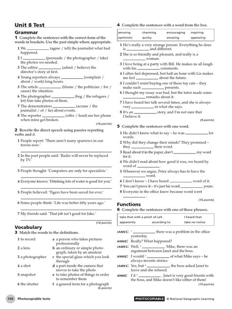 Grammar Unit 8 Pdf Linguistics