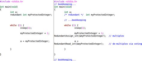 A Simple Example Of Use Of Redundant Variables An Extended C Source