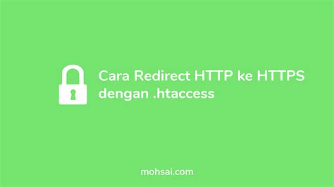 cara redirect ke dengan htaccess