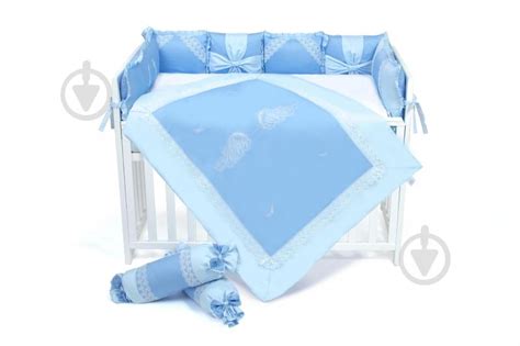 ᐉ Комплект для детской кроватки Baby Veres Angel wings blue голубо ...