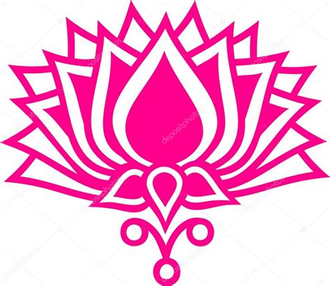 Lotus Flower Symbol Of Enlightenment Buddhism Stock Vector Image By