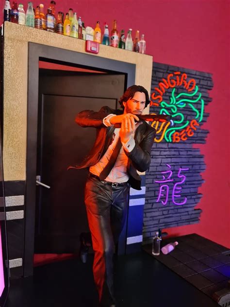 John Wick Diamond Select Brick El Wire Fake Neon Wall Add On By