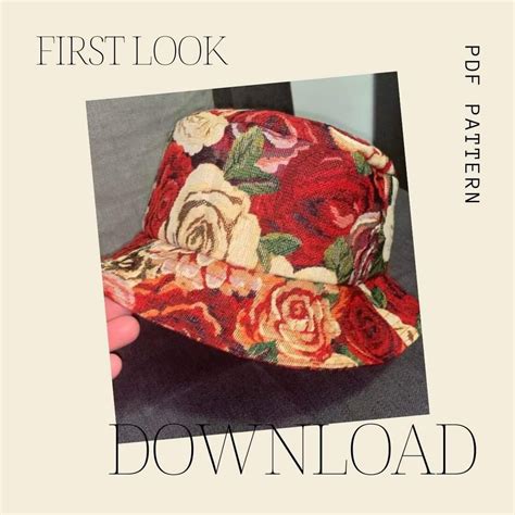 Bucket Hat Pdf Pattern Double Sided Bucket Hat Sewing Etsy Uk