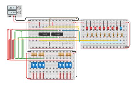 Circuit Design Sumador De 8 Bits Tinkercad