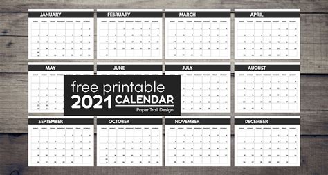 Monthly Calendar To Print 2021 Free Theheer
