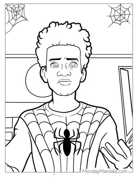 Miles Morales Spiderman Coloring Page Miles Morales Coloring Pages