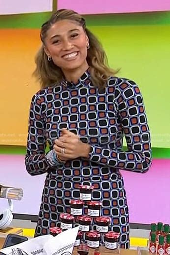 Wornontv Allys Geometric Print Dress On Today Ally Love Clothes