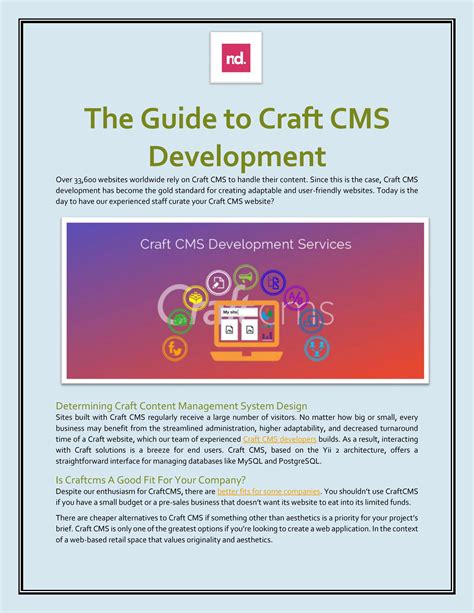The Guide To Craft CMS Development By Nerderdigital Issuu