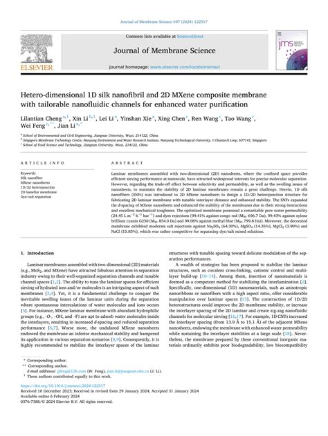 PDF Hetero Dimensional 1D Silk Nanofibril And 2D MXene Composite