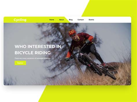 Cycling Web Design By Vaibhav Joshi On Dribbble