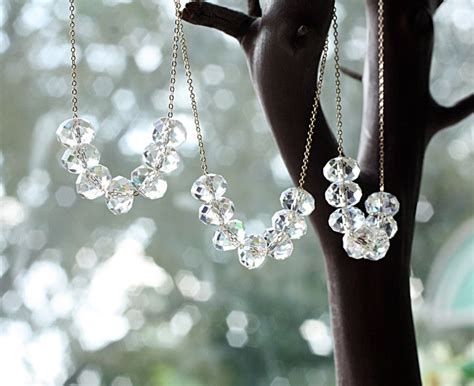 Gold Crystal Necklace Carrie Necklace Sex In The City Etsy