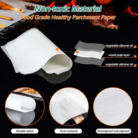 GeeRic Papel Pergamino Para Hornear 100 Hojas De Papel Pergamino De