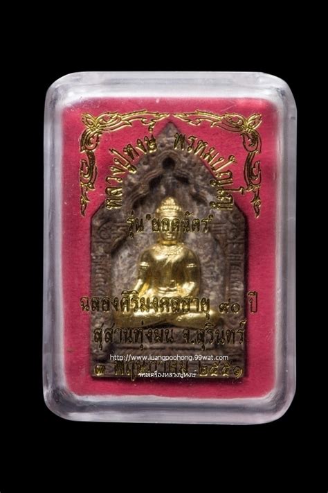 พระขุนแผนเพชรสุรินทร์ ยอดฉัตร หลวงปู่หงษ์ พรหมปัญโญ หน้ากากทองคำ ตะกรุตทองคำ 9 ดอก เม็ดกระดุม