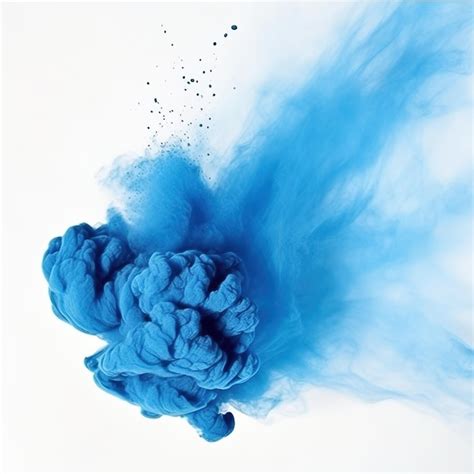 Premium Photo Blue Ink Diffusion In Water