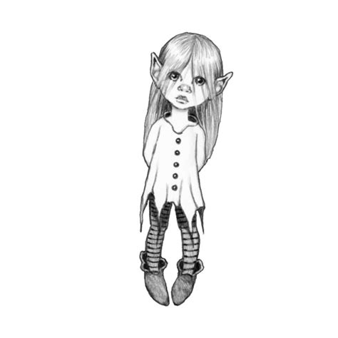 Pixie Elf Girl In Pencil Fantasy Art Pixie T Shirt Teepublic