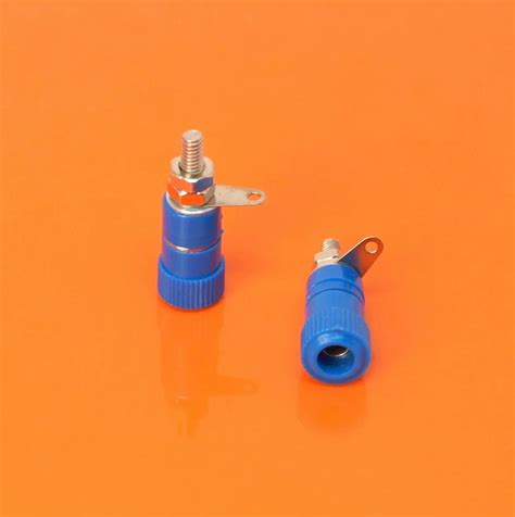 4mm Female Yellow Nickel Plated Binding Post Plug Connector 3 Way