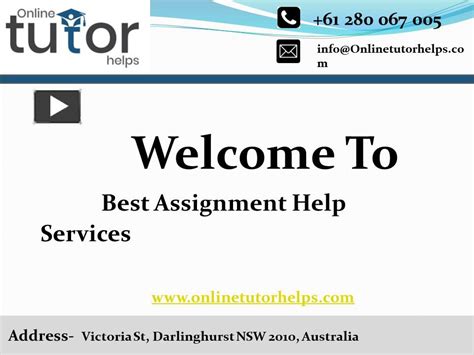 Assignment Help Ppt Presentation Free To Download