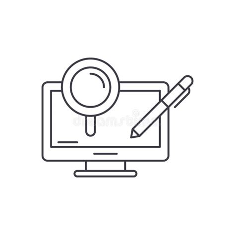 Computer Processes Line Icon Concept Computer Processes Vector Linear Illustration Symbol