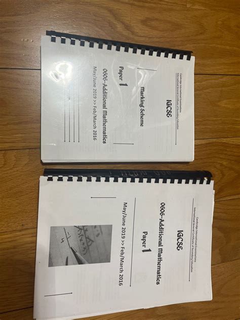 Igcse 0606 Additional Mathematics Paper 1 Hobbies And Toys Books