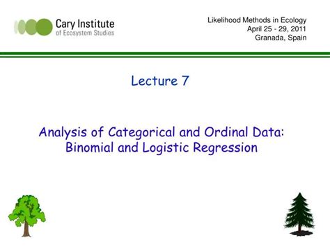 Ppt Analysis Of Categorical And Ordinal Data Binomial And Logistic