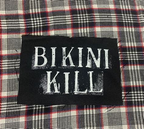 Bikini Kill Logo Diy Patch Punk Crust Black Flag Spitboy Etsy