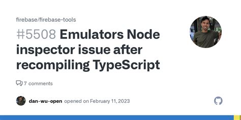 Emulators Node Inspector Issue After Recompiling TypeScript Issue