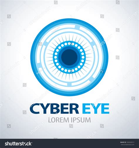Cyber Eye Symbol Icon Vector Illustration Logo Template Design