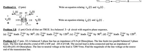 Solved Problem3 A 2 Pnts Write An Equation Relating Va T Chegg
