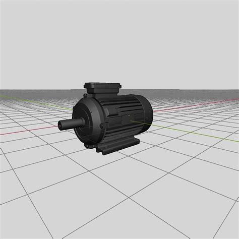 D Model Electrical Asynchronous Motor VR AR Low Poly CGTrader