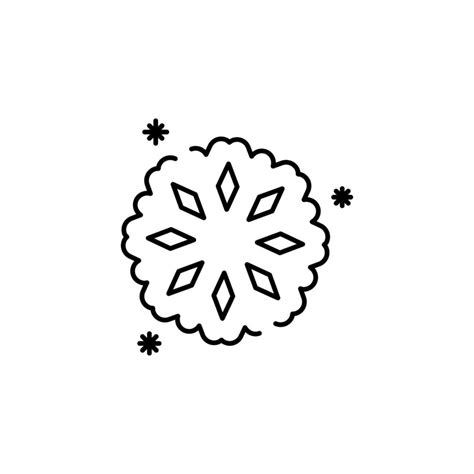 Snowflake Snow Concept Line Vector Icon Illustration 23200006 Vector