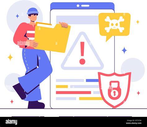 Ethical Hacking Illustration Featuring A Developer Practicing Hacking