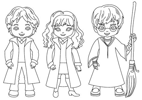 Cute Harry Potter Coloring Pages Thea Supports Harry And Ginny By
