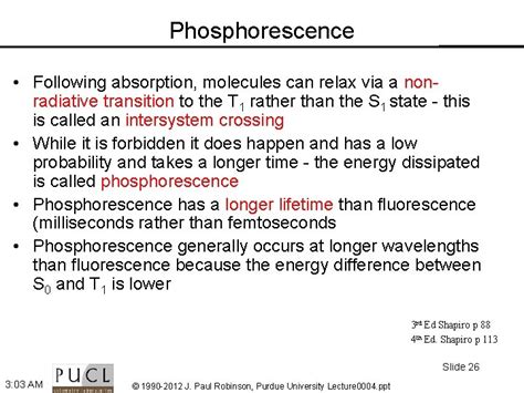 Bms 631 Lecture 4 Fluorescence J Paul Robinson