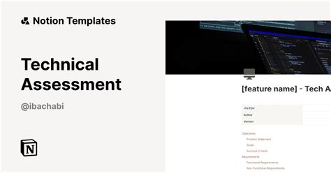 Technical Assessment Template Notion Marketplace