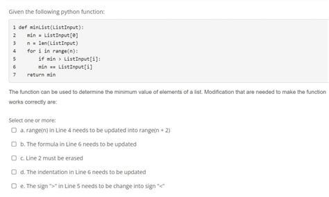Solved Given The Following Python Function Def Chegg