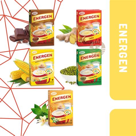 Jual ENERGEN ALL VARIAN 1 RENCENG ISI 10 SACHET Shopee Indonesia