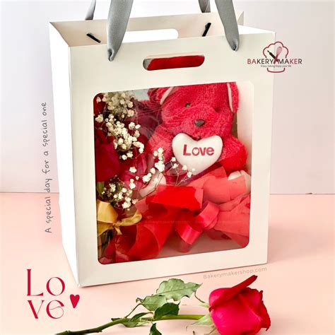 ถุงกระดาษสีขาว หน้าต่าง ทรงตั้ง 1 ใบ Bakerymakershop