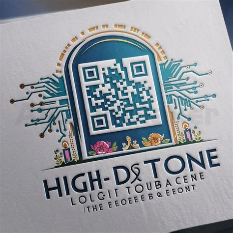 LOGO Design For TwoDimensional Code Tombstone Modern HighTech Feel With
