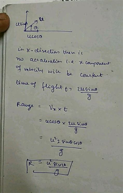 obtain an expression for time of flight of a projectile