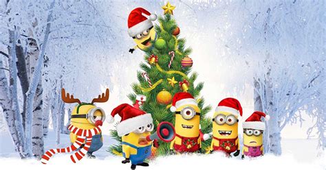 Minions At Christmas Wallpaper