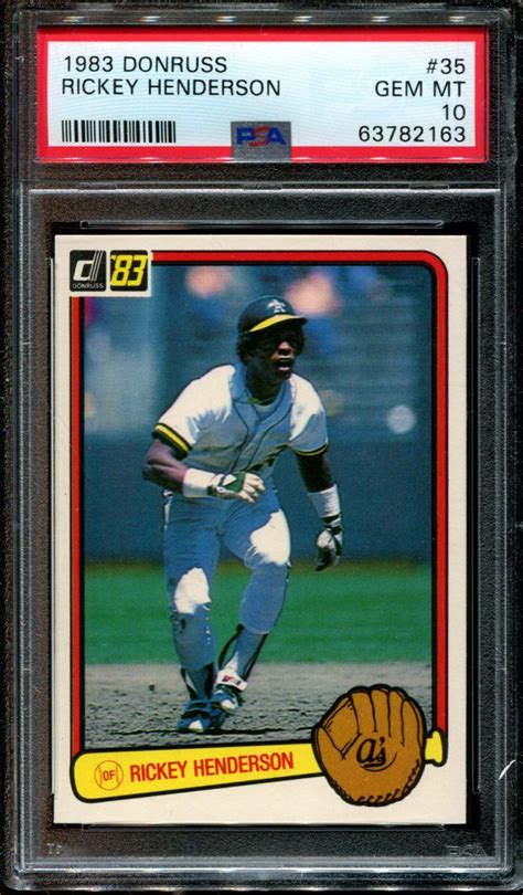 Rickey Henderson 1983 Donruss 35 Base PSA 10 Price Guide Sports Card