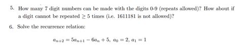 Solved How Many Digit Numbers Can Be Made With The Chegg