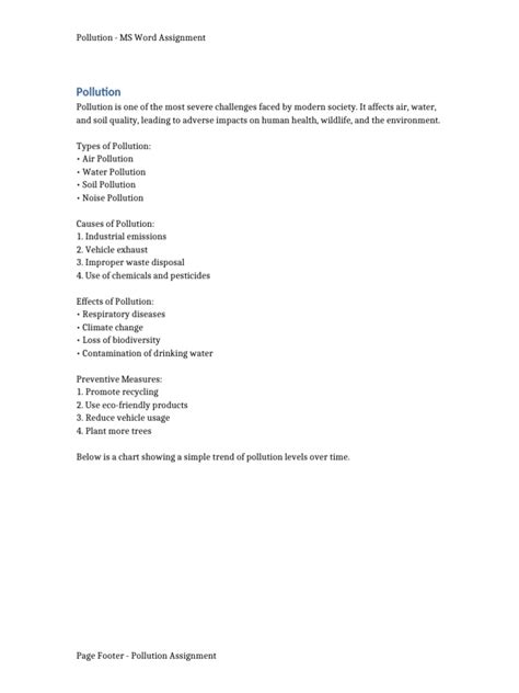 Pollution Assignment Pdf