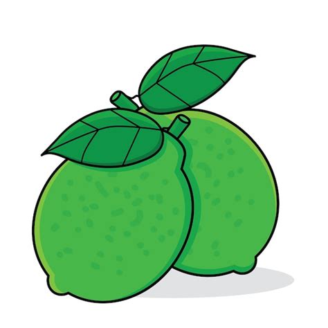 Premium Vector Lime Fresh Lime Fruit Icon Cartoon Logo Vector Lime Fruit