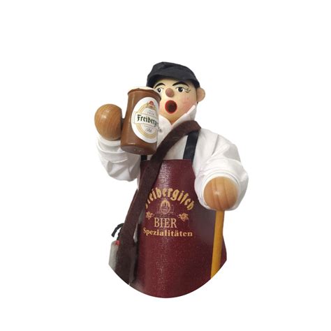 Erzgebirgskunst Shop Smoking Man Brewmaster Michael Freiberger Beer