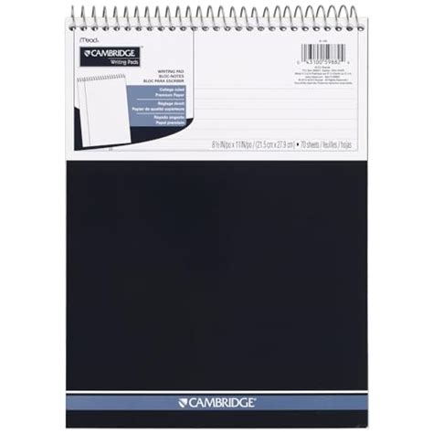 Cambridge Notebook Business Notebook 8 12 X 11 70 Sheets College