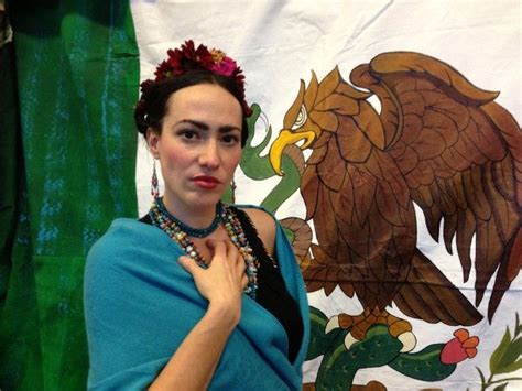 Actor Vanessa Severo Dressed As Frida Kahlo Posed For Pictures During
