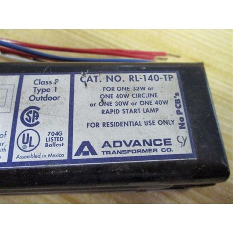 Advance Rl 140 Tp Ballast Rl140tp Used Mara Industrial