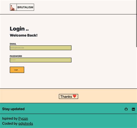 I Made This Brutalism Style Login Template Using Vuejs To Learn Vuejs
