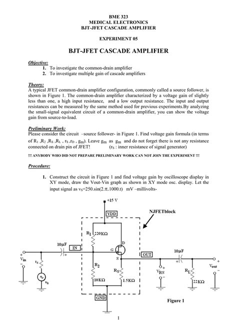 Bjt Jfet Cascade Amplifier